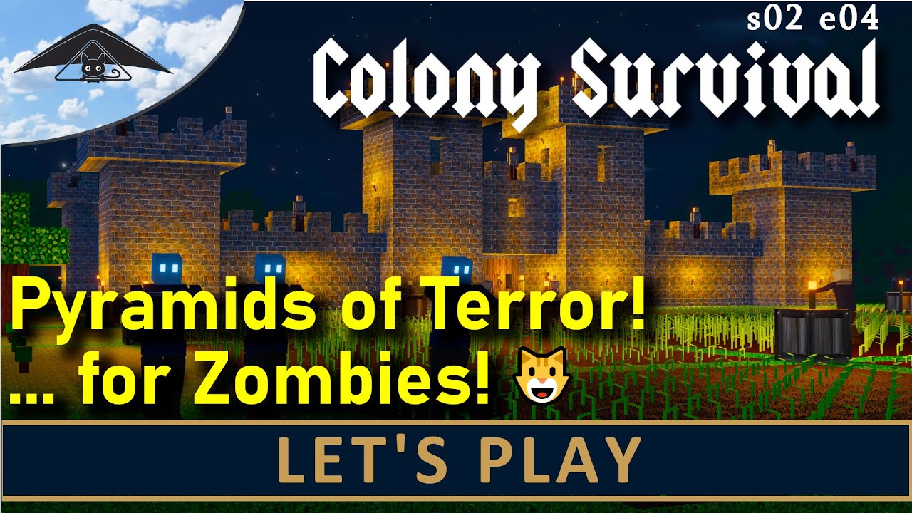 Pyramids of Terror! ...for Zombies! Let's Play Colony Survival s02 e04 ...