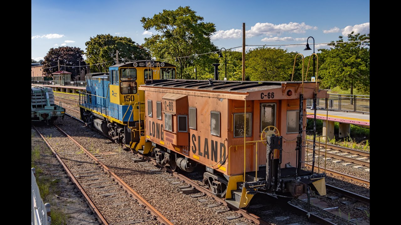 LIRR C-66 Caboose on the Port Jefferson Branch - YouTube