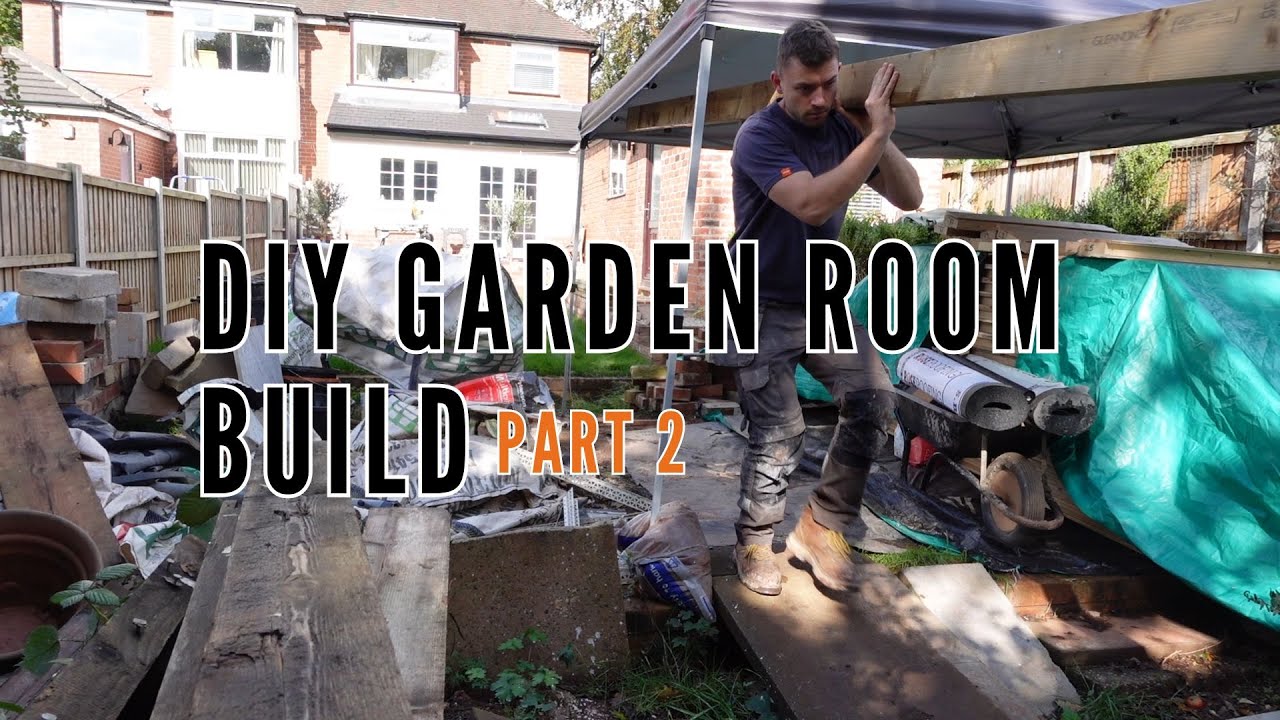 How to build a garden room timber base - YouTube