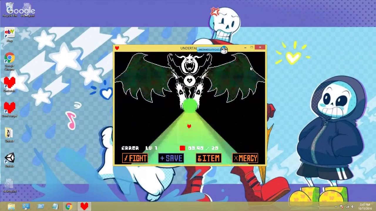 Undertale True Pacifist speed run using punch card skip THE END FINALLY ...