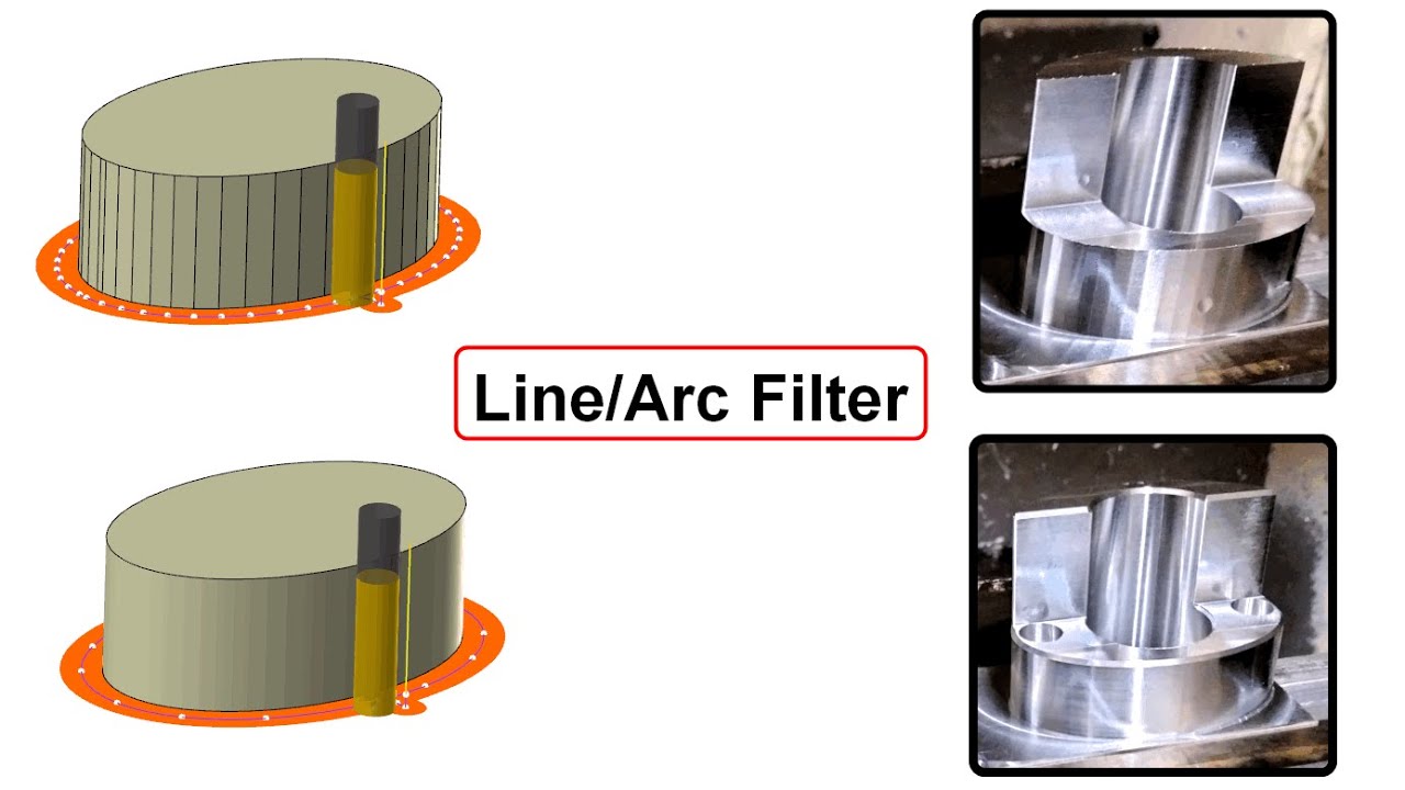 Mẹo vặt Mastercam: Sử dụng chức năng Line/Arc Filtering - YouTube