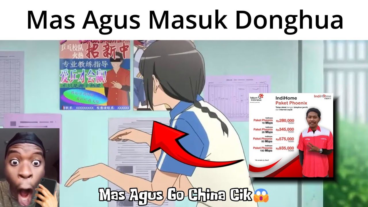 Mas Agus Masuk Donghua China (Agus Indihome Meme) - YouTube