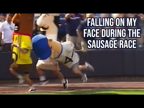 I ran in the sausage mascot race and fell HARD, a breakdown