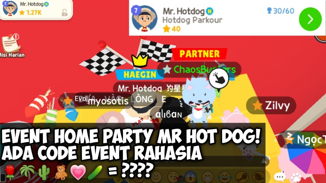 event home party mr hot dog play together ini code rahasianya - YouTube