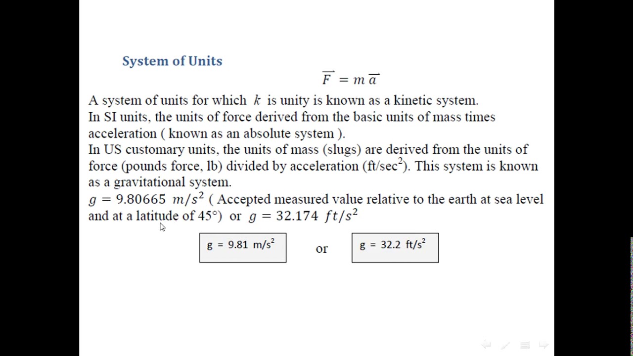 3 A Dynamics Force, Mass and Acceleration 1 - YouTube