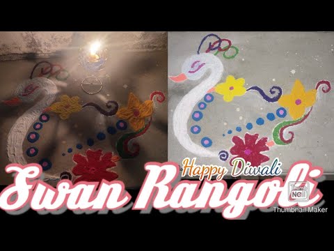 Rangoli | Swan | Diwali Special | Creativity With Presha | Presha Fadia ...
