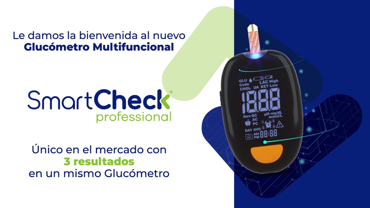 Nuevo Glucómetro SmartCheck Professional - YouTube