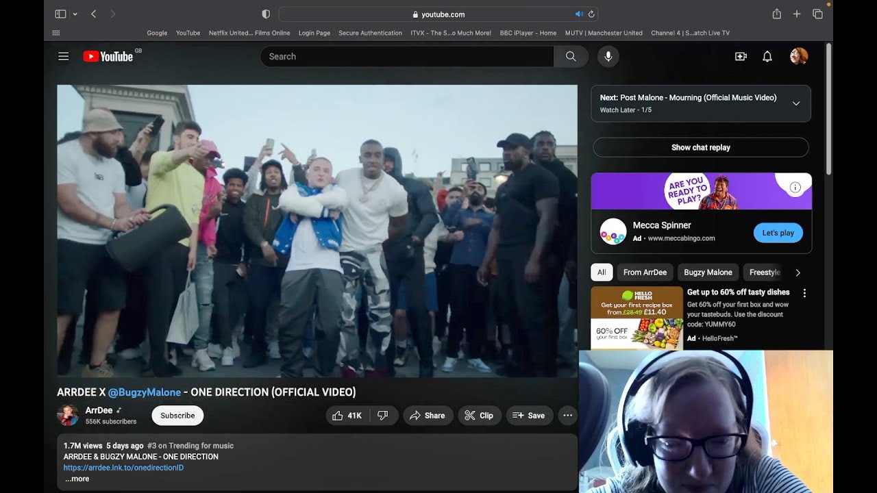 Arrdee x Bugzy Malone - One Direction reaction - YouTube