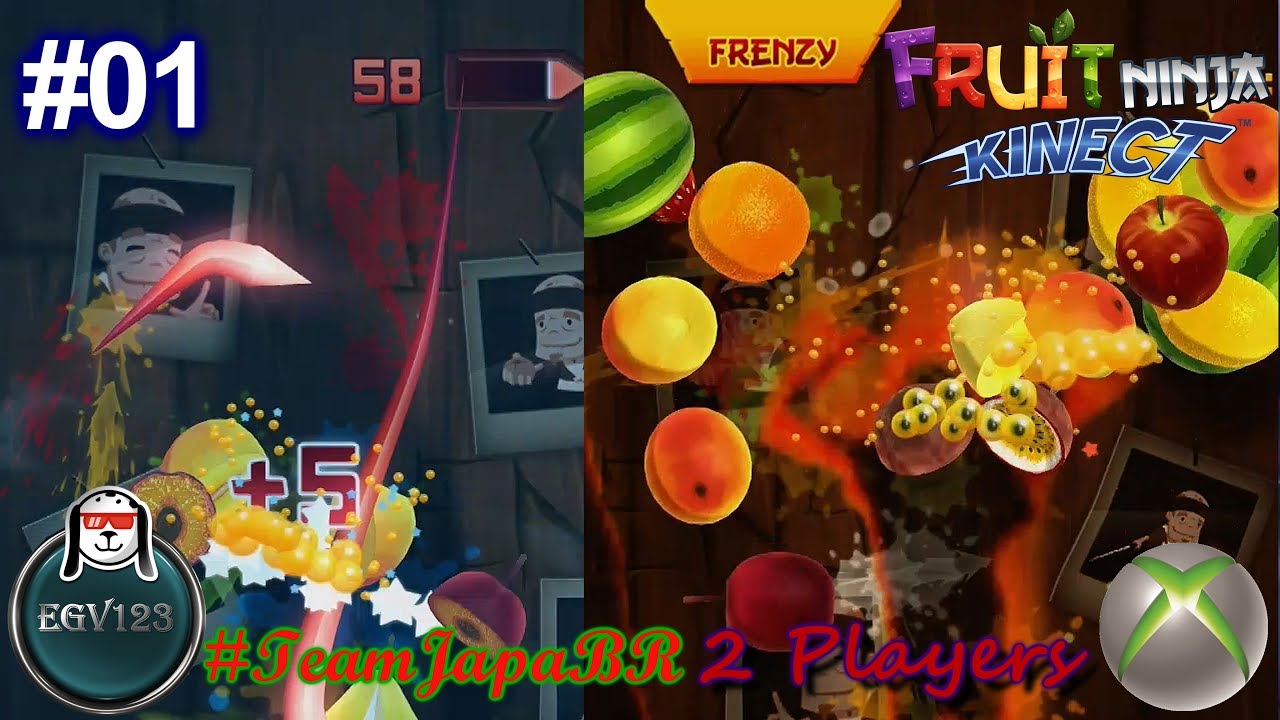 [001] [60 FPS] Ninja das Frutas! (Fruit Ninja Kinect) feat. #TeamJapaBR ...