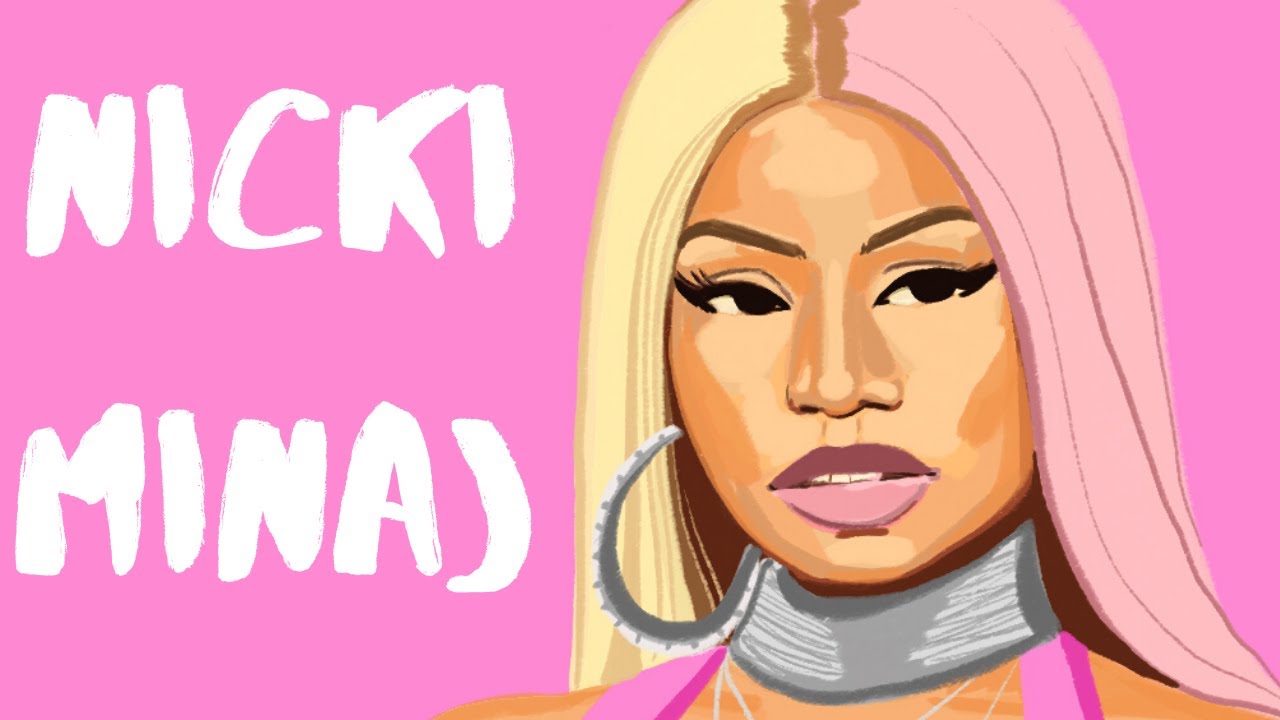 Digital Drawing and Painting Nicki Minaj on Adobe Fresco Speed Time ...