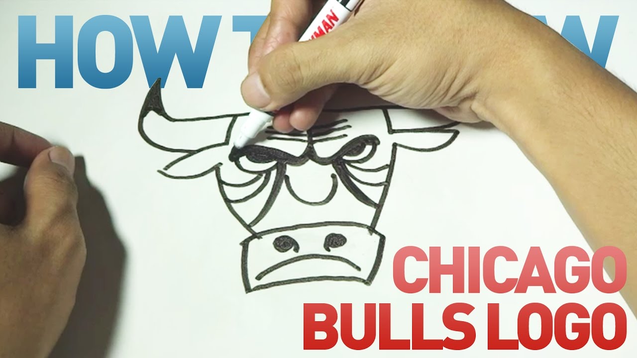 How to Draw a Cartoon - Chicago Bulls Logo (Tutorial Step by Step ...