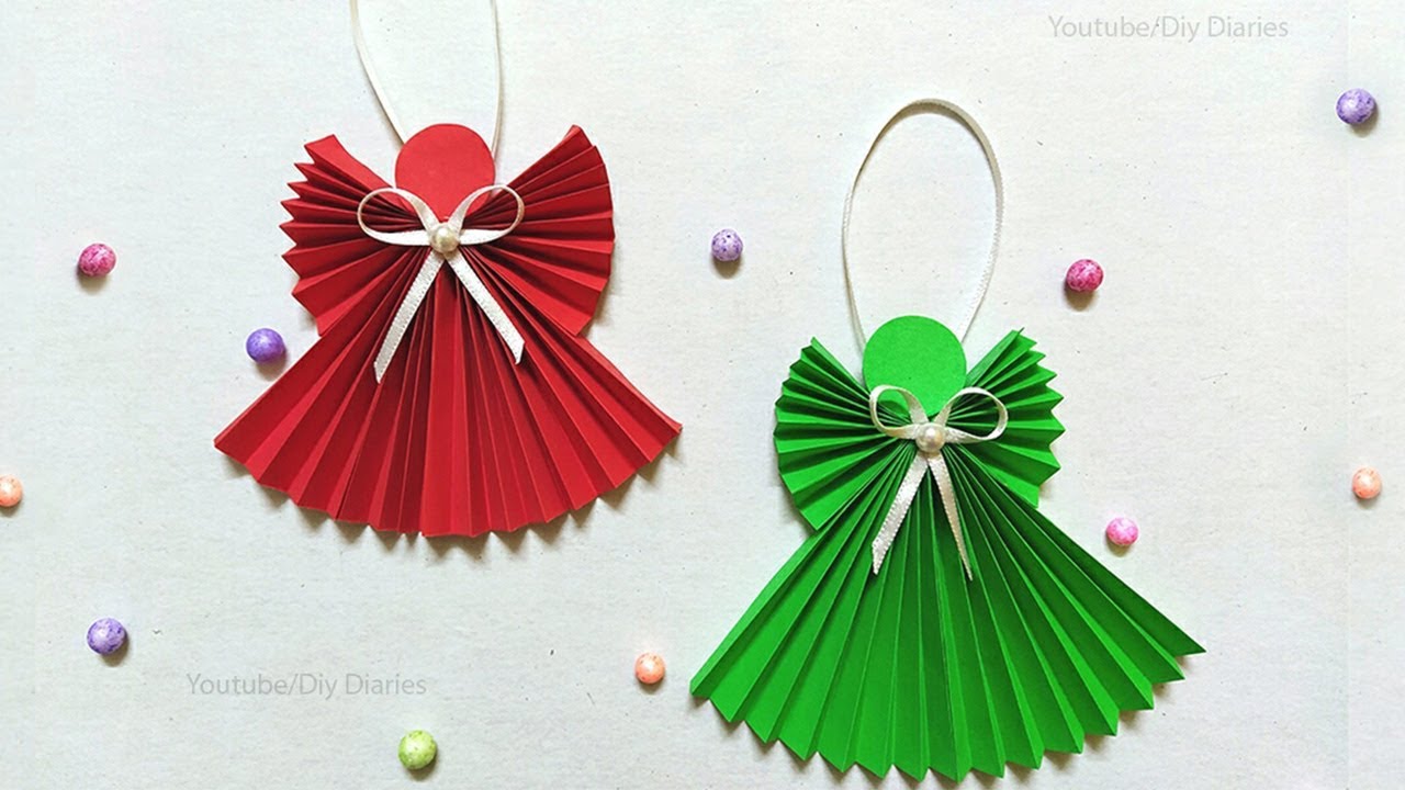 How to make Paper Angel | DIY Christmas Tree Decorations | DIY ...
