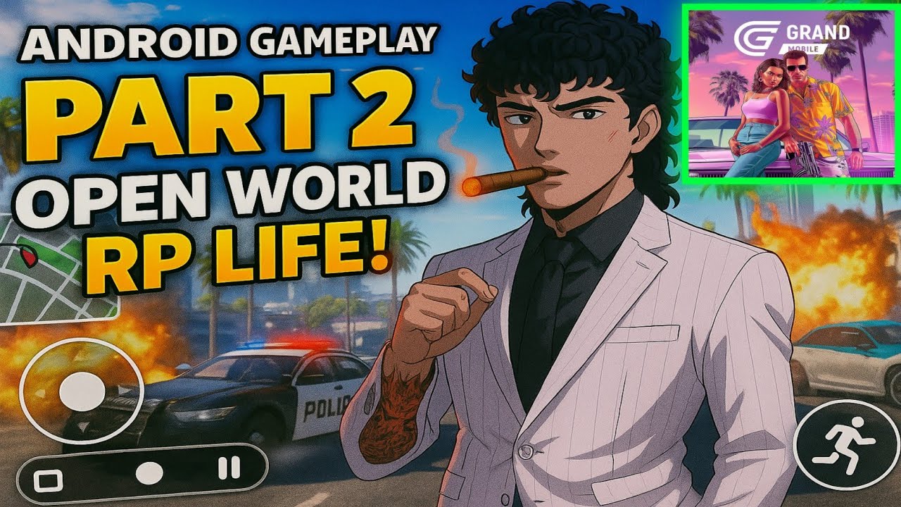 🔥 Grand Mobile RP Life Simulator Gameplay In Hindi 2025 | Open World ...