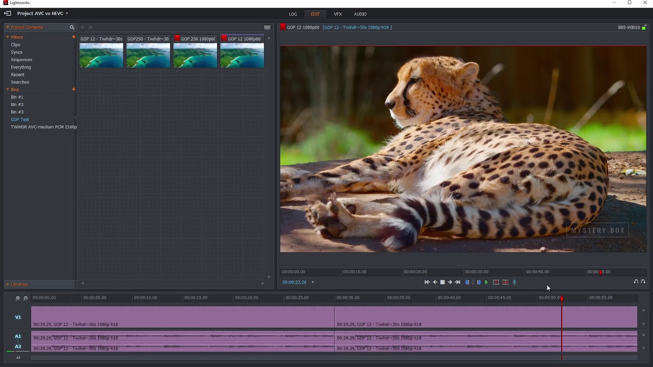 Reverse playback long vs short GOP, x264 HD, same rate factor - YouTube