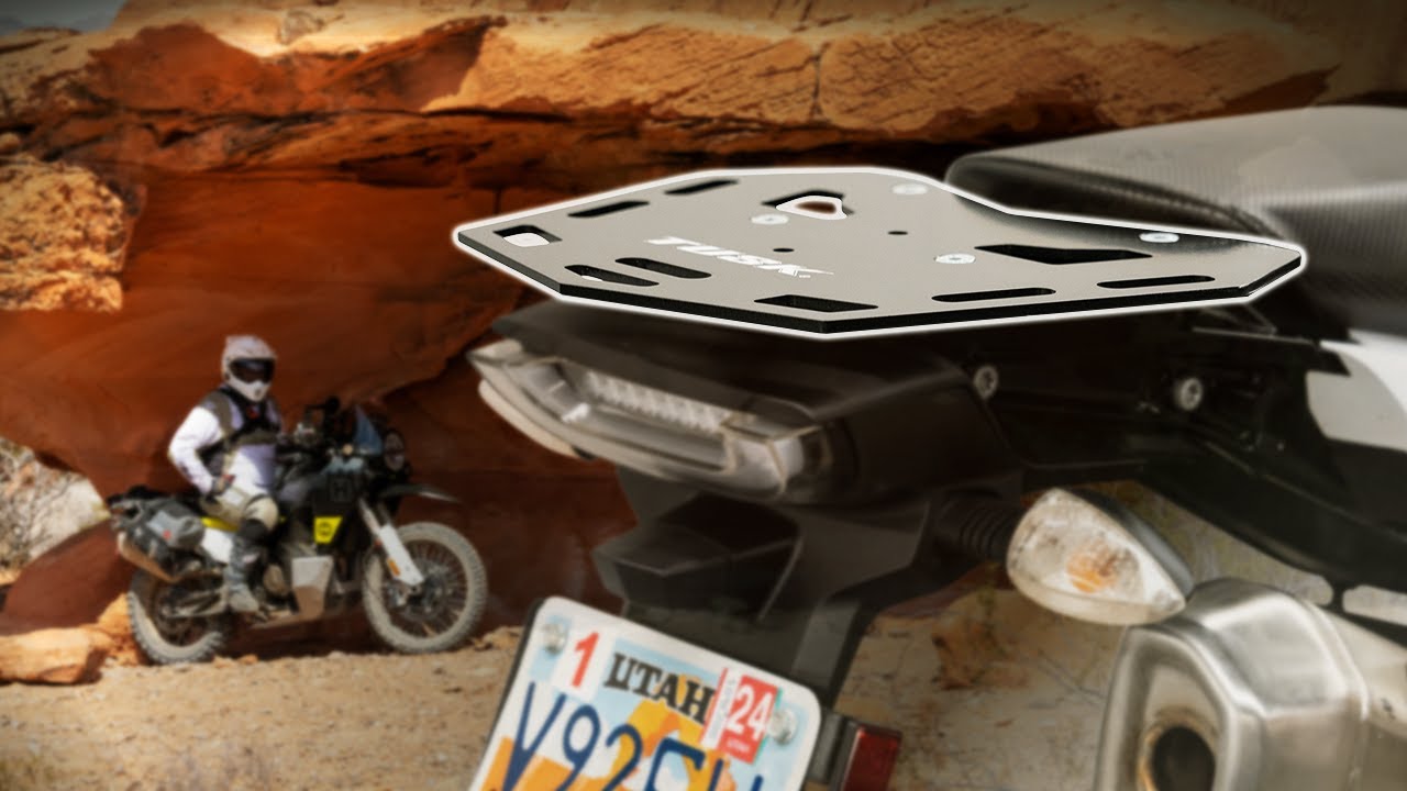 Tusk Motorcycle Top Rack - YouTube