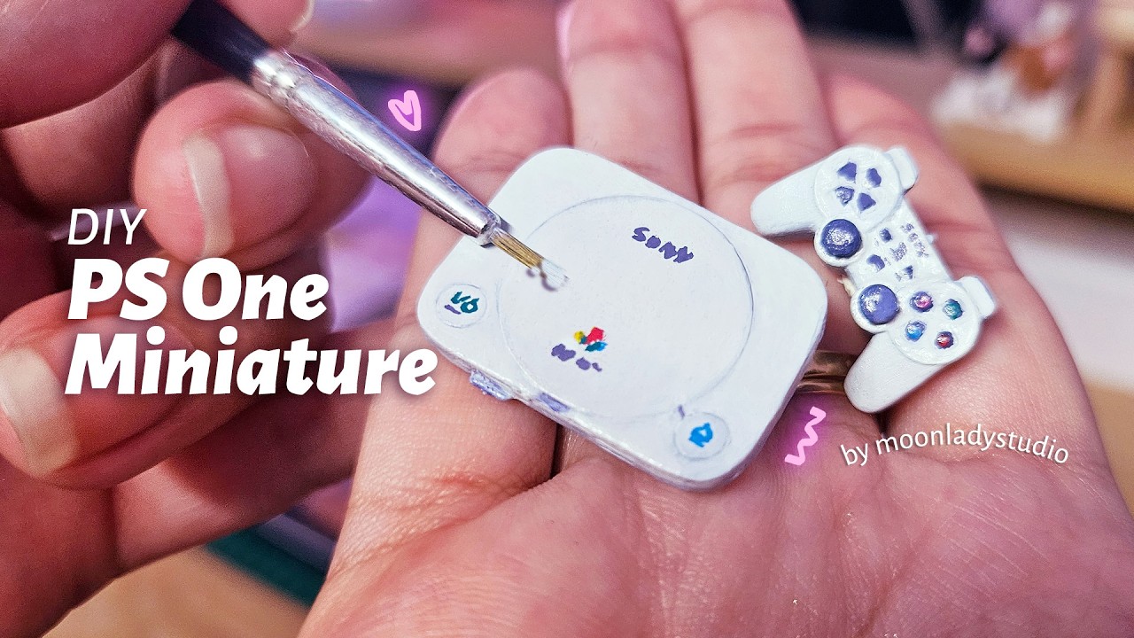 Miniature PS1 Metallic Watercolor Palette 🎮 | Retro Gaming DIY (Start ...