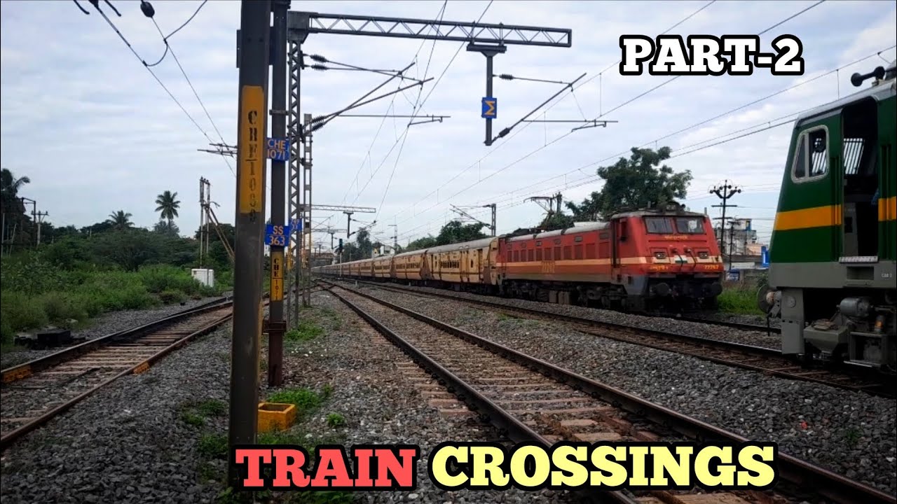 Train Crossings||Part-2||Tpty-puri express||Vskp-Gnpr Passenger ...