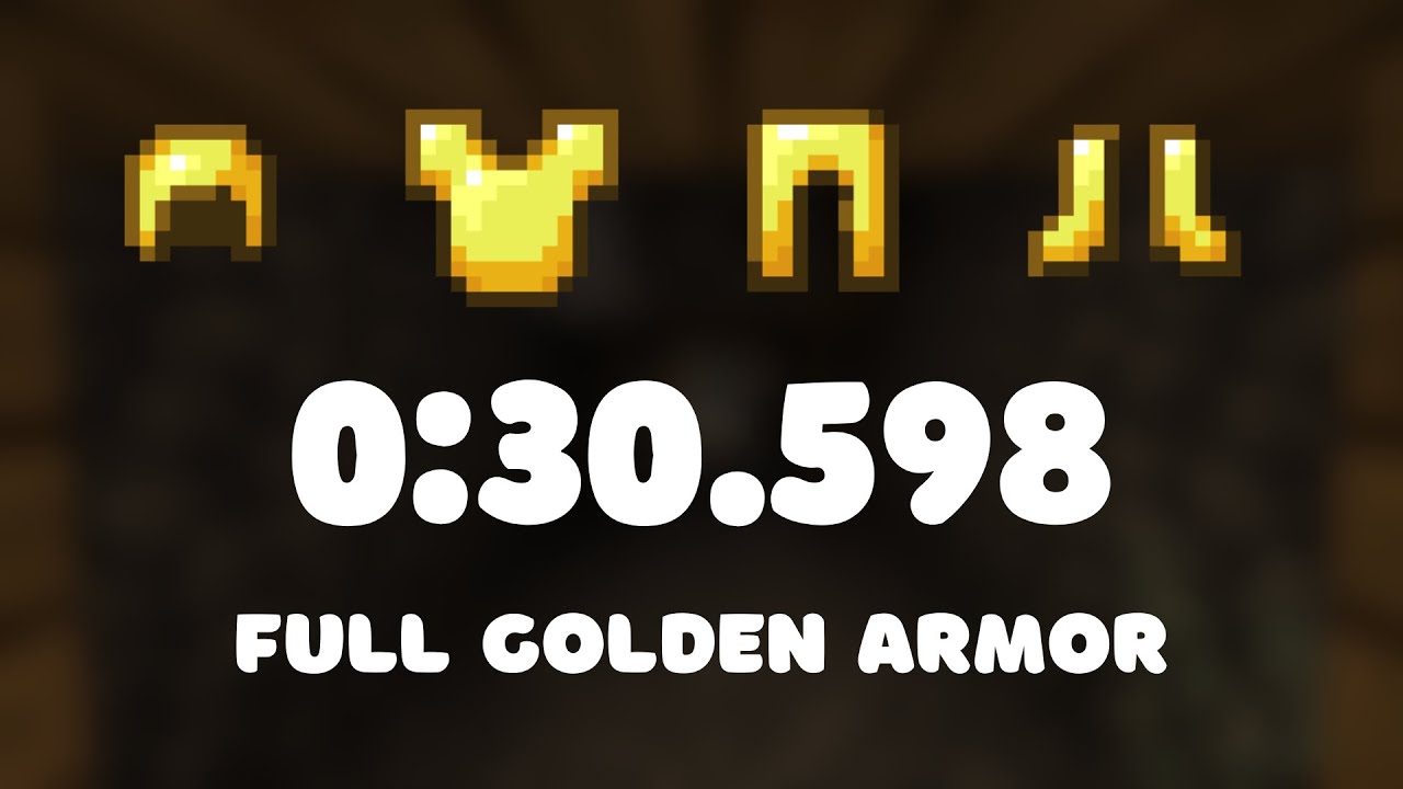 Full golden armor world record - 0:30 (SSG) - YouTube