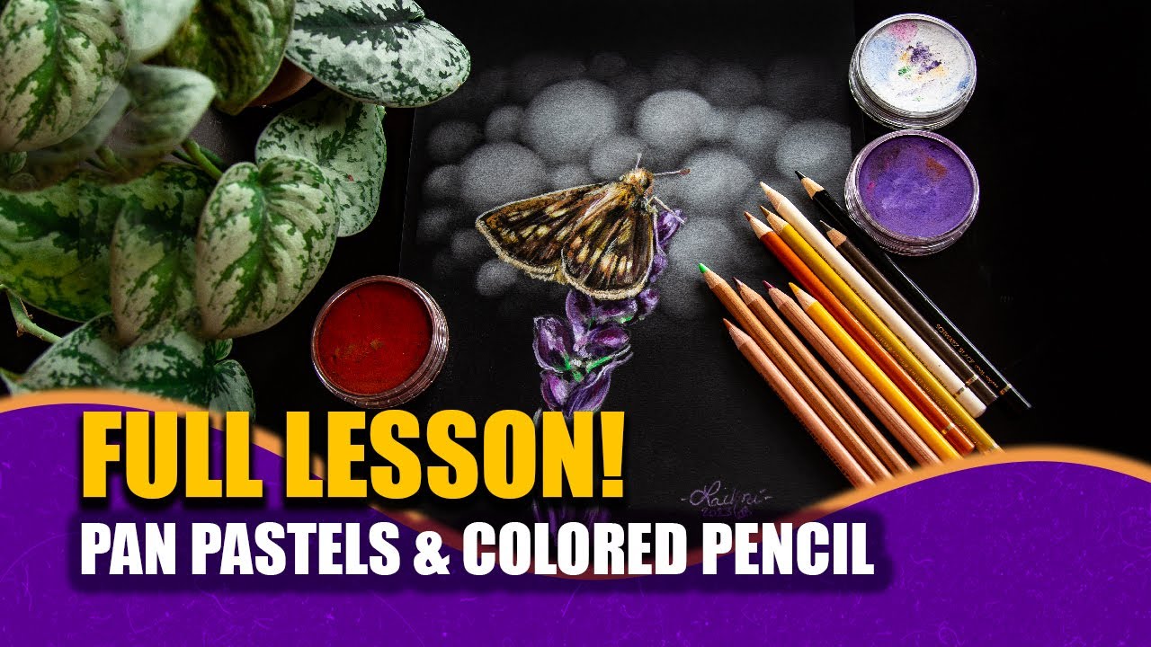 EASY Pan Pastel & Colored Pencil tutorial #coloredpencil - YouTube