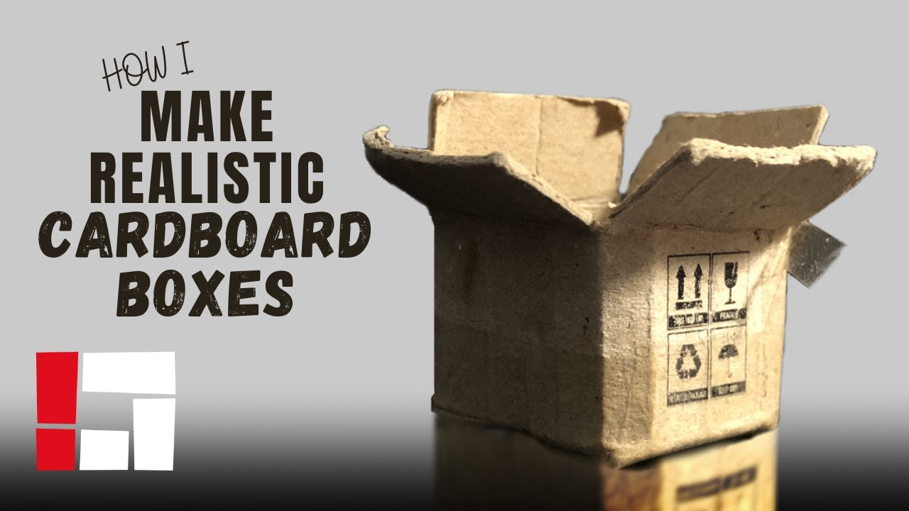 Making Realistic Miniature Cardboard Boxes - YouTube