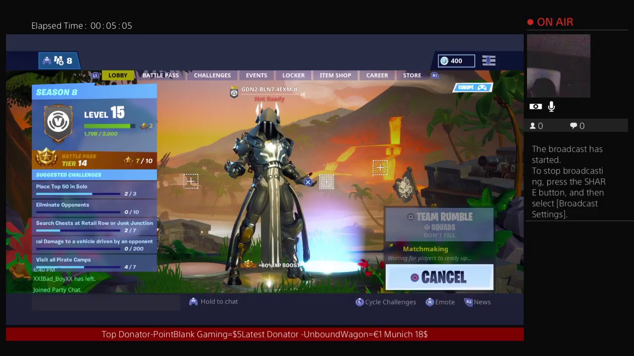 Fortnite streamin try to get win for 10 sub - YouTube