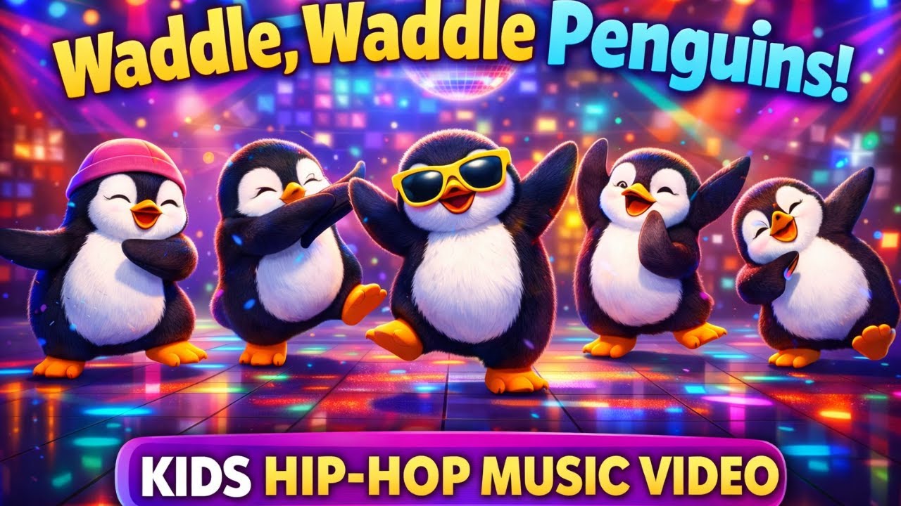 Waddle, Waddle Penguins! — Dance Hip-Hop Kids Music Video - YouTube