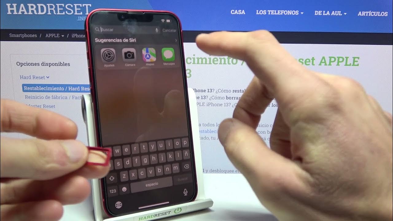 Cómo poner SIM en iPhone 13 - colocar chip, activar SIM - YouTube