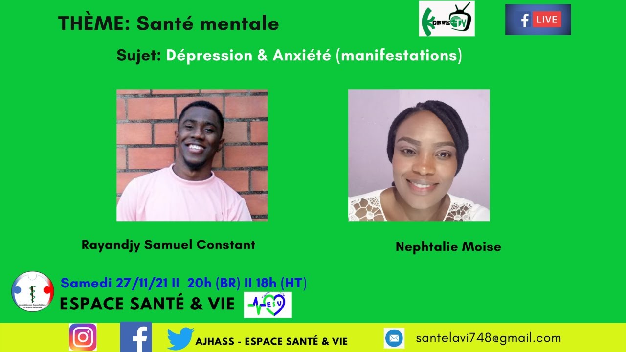Emission Espace Santé & Vie sur WebTv Korve - Dépression et Anxiété ...