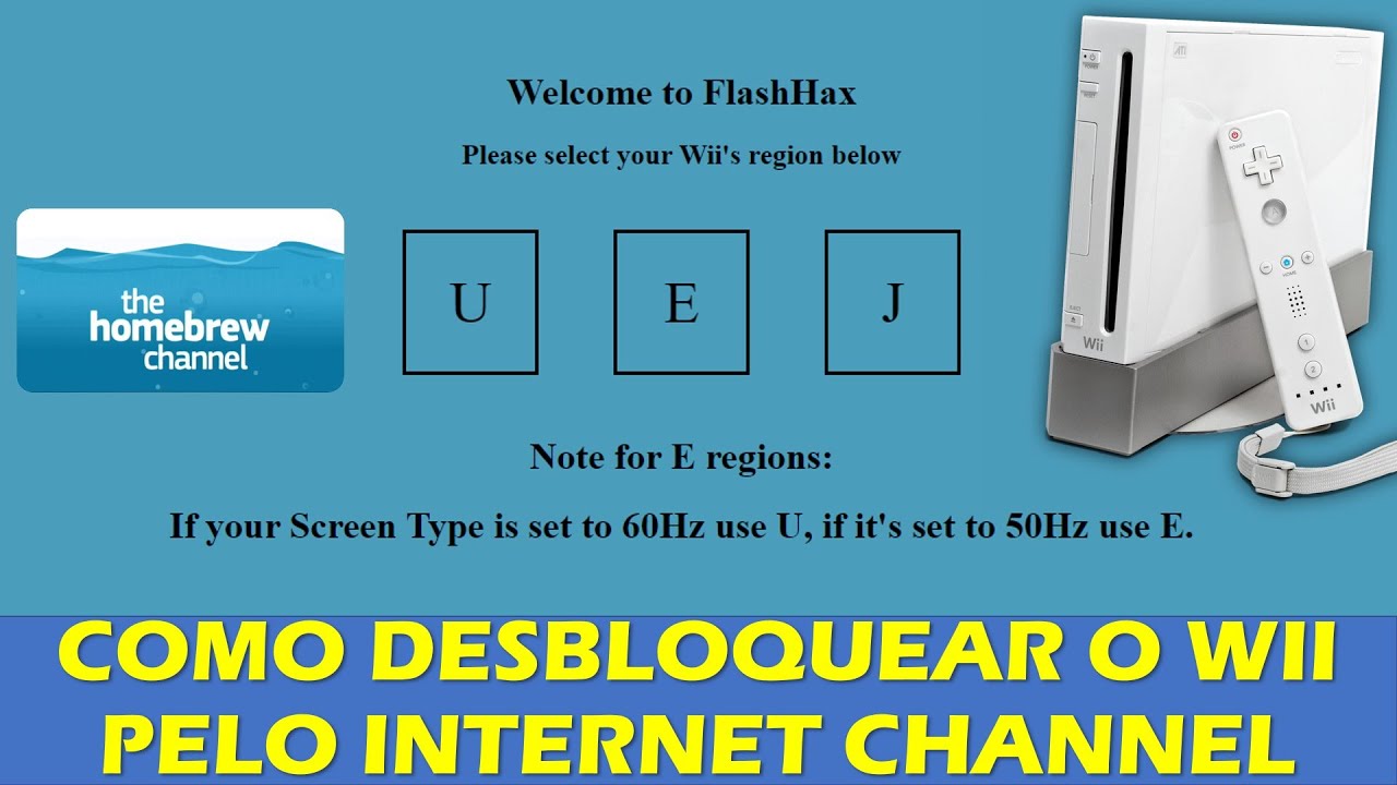 COMO DESBLOQUEAR O WII PELO INTERNET CHANNEL - INSTALAR HOMEBREW ...