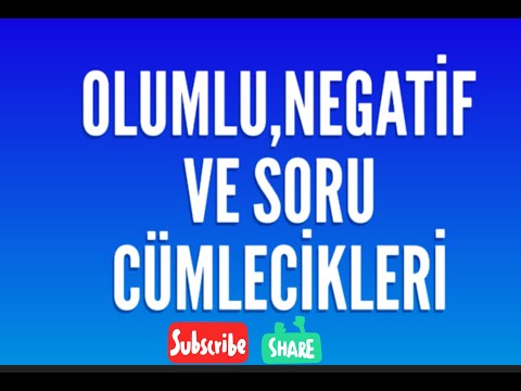 Portekizce de Olumlu ve olumsuz cevap şekilleri ve \