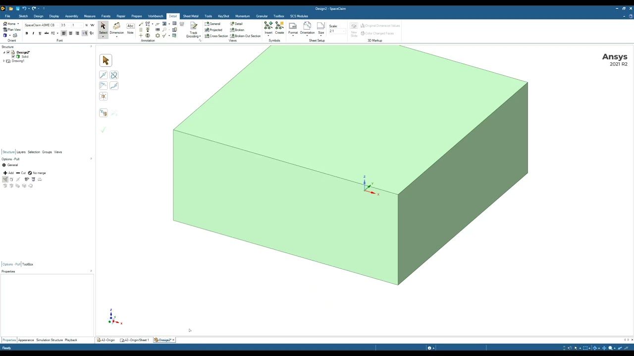 Ansys SpaceClaim - Creating Drawing sheet formats or importing a DXF ...