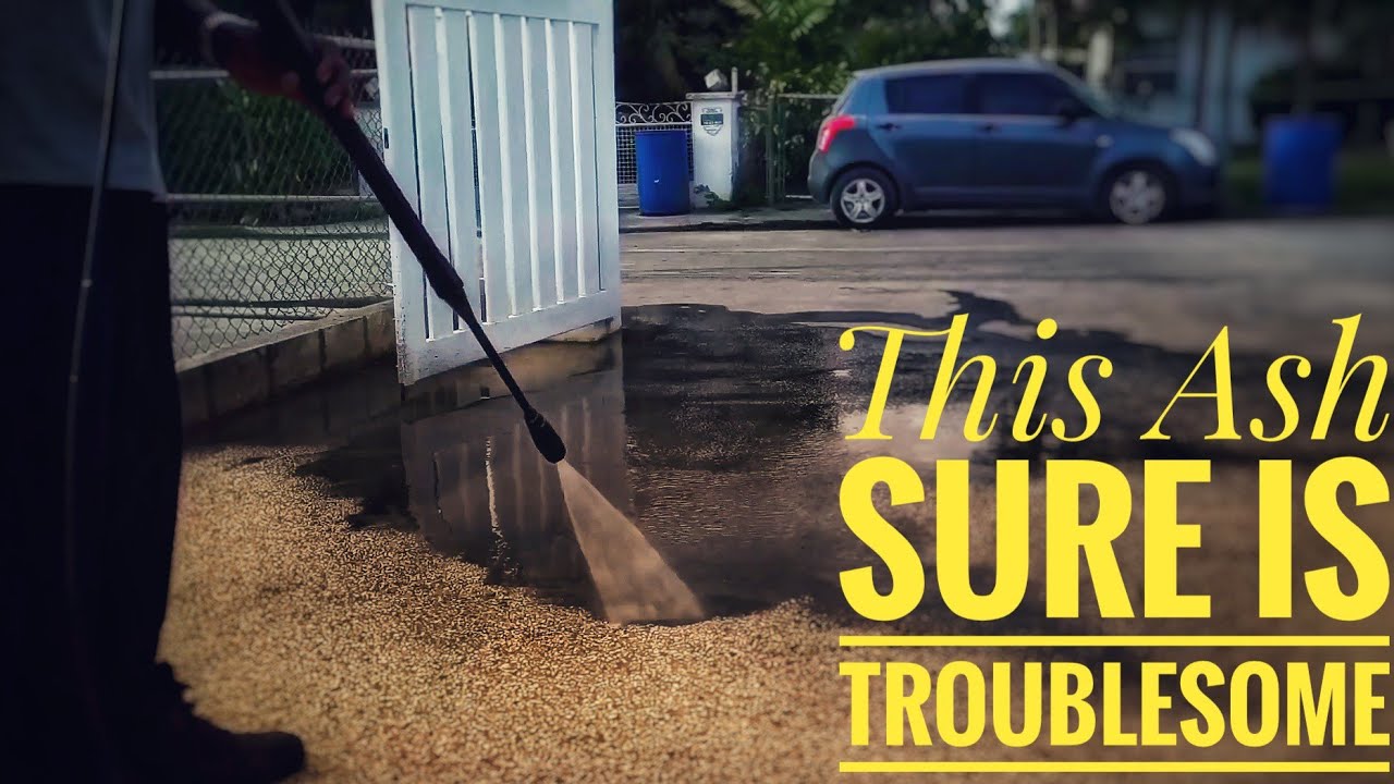 Power Washing Tremendous Amounts Of Ash Fall (Oddly Satisfying) - YouTube