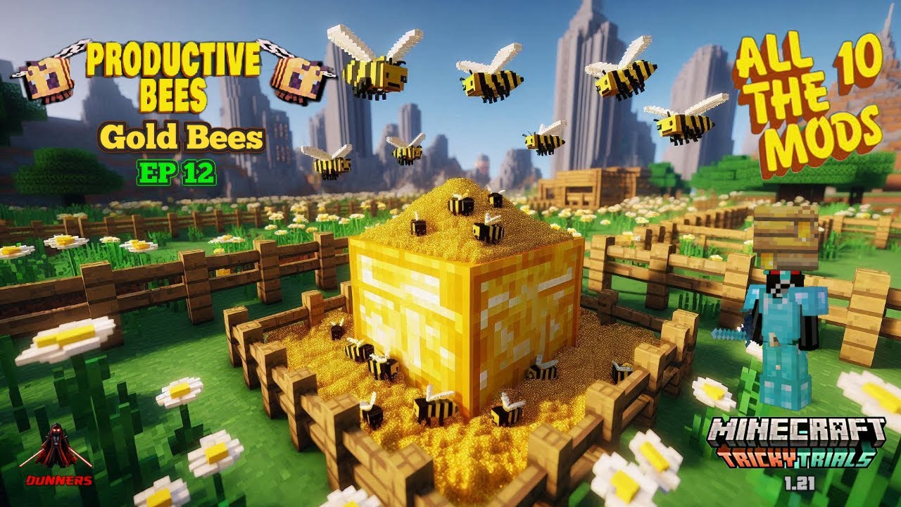 Minecraft “All the Mods 10: "Productive Bees!” Gold Bee's. EP 12 Part ...