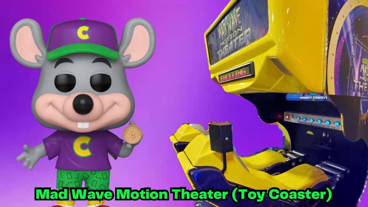 Chuck E Cheese Mad Wave Motion Theater Toy Coaster - YouTube