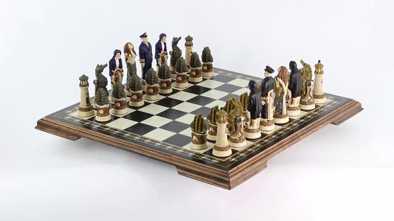Nautical Hand-Painted Chess Set - YouTube