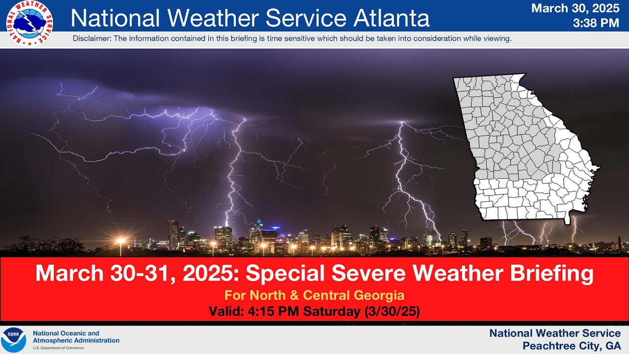 NWS Atlanta Special Webinar for Severe Weather on March 30-31, 2025 ...