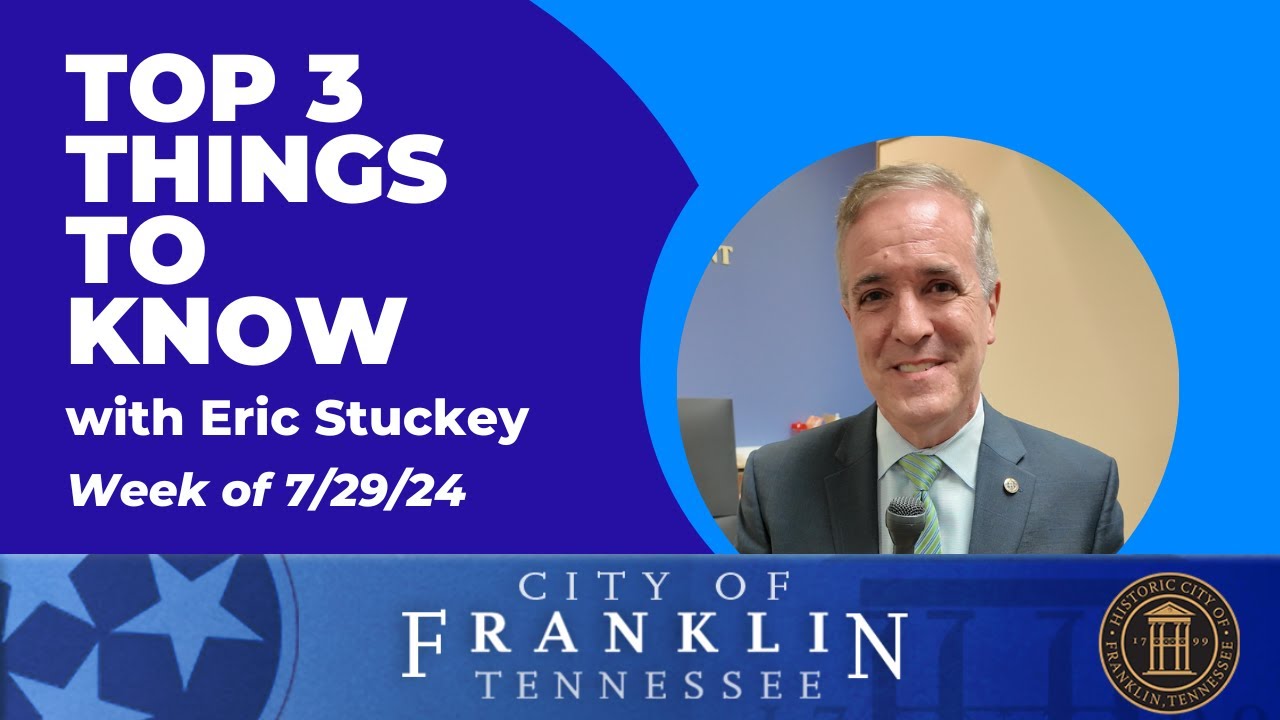 TOP 3 THINGS TO KNOW WITH ERIC STUCKEY: Week of 7/29/24 - YouTube