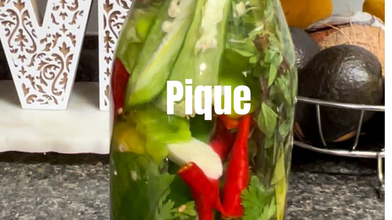Como hace pique.. how to make Puerto Rican hot sauce - YouTube