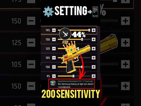 Secret [ Desert eagle + Woodpecker ] Headshot sensitivity 2025⚙️✅ 100% Working 😱 | Free Fire 🔥