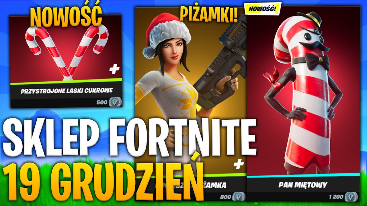 *NOWY* SKIN PAN MIĘTOWY Skiny Świąteczne Piżamy Kilof Laska w Nowy ...