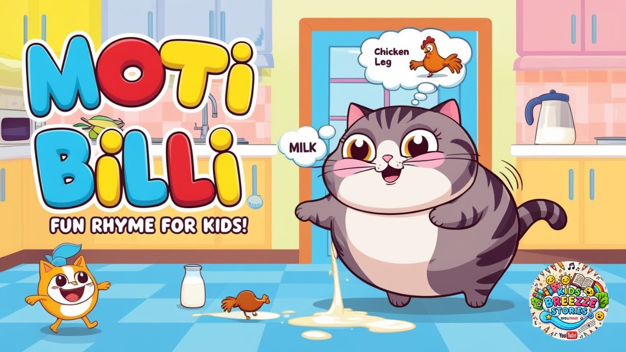 "Moti Billi Song"|Ek Moti Billi |Funny Kids Cat Song|Nursery Rhymes ...