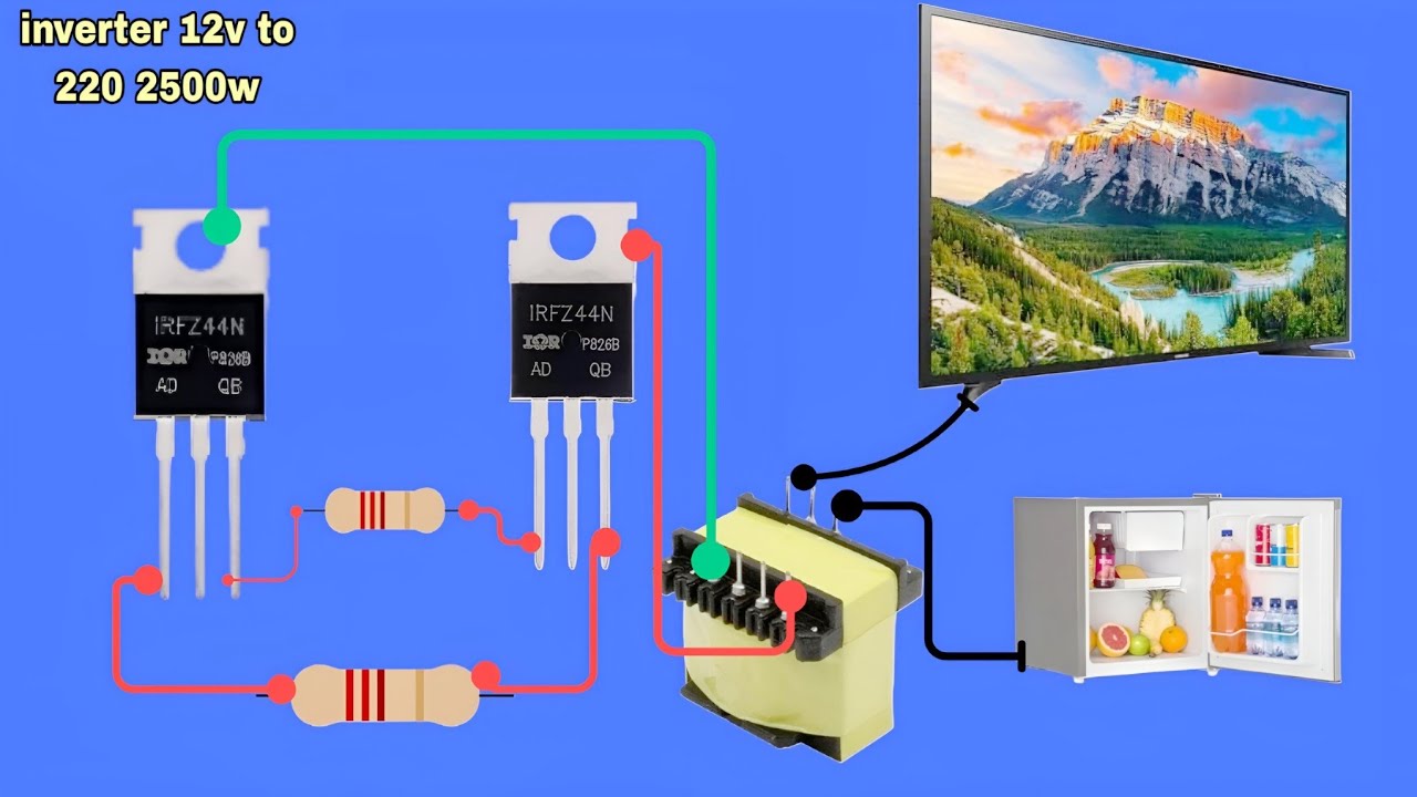 Make a Mini Solar Inverter at Home | Powerful 12V to 220V DIY - YouTube