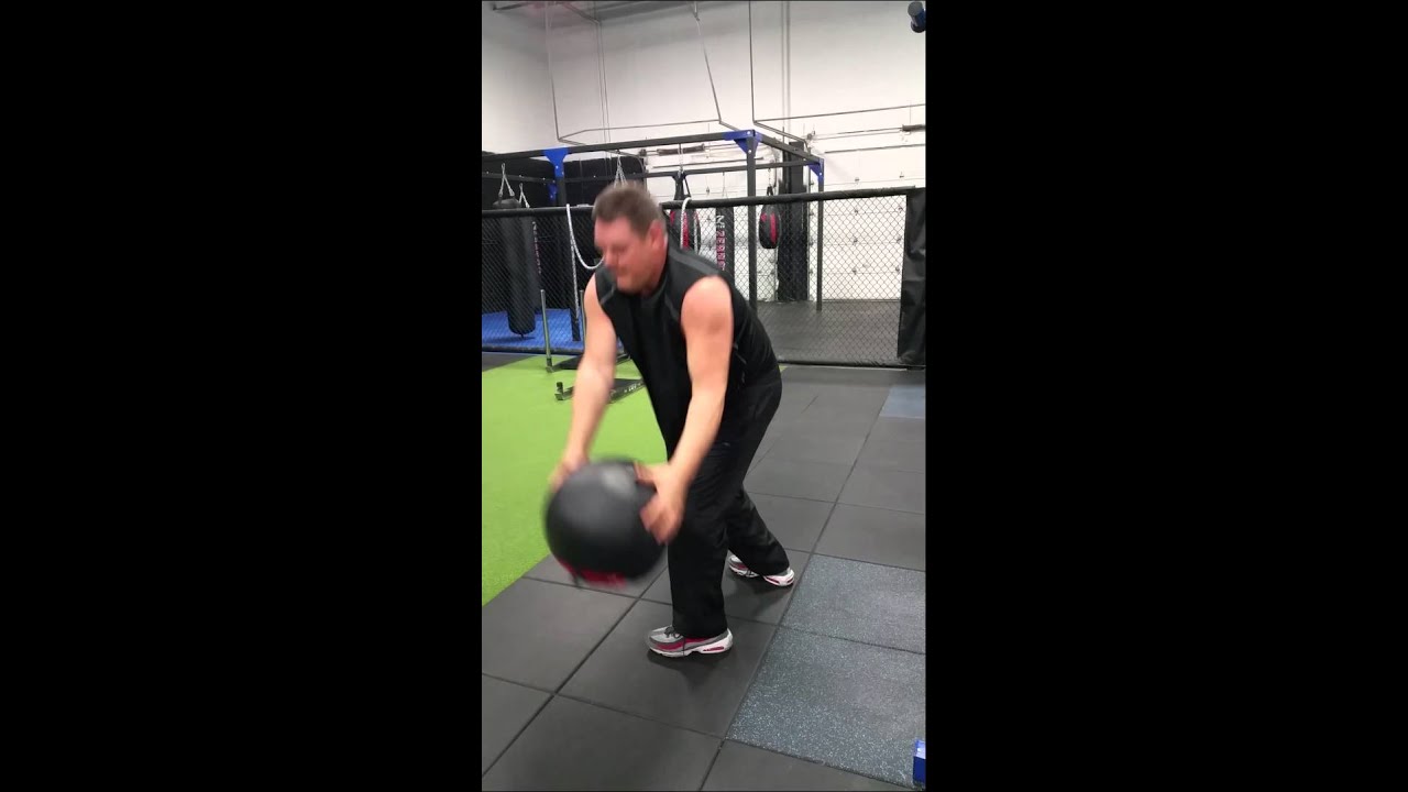Overhead rotational med ball slams - YouTube