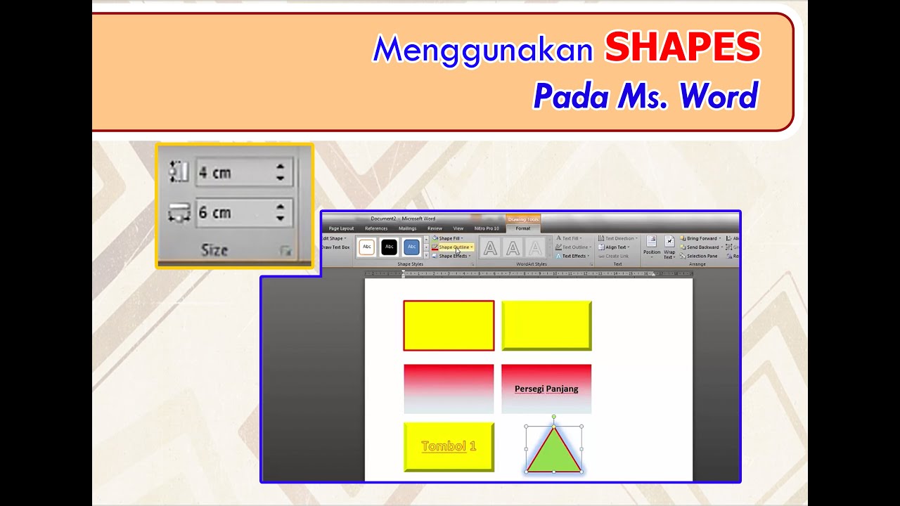 Cara Membuat Shapes di Ms. Word - YouTube