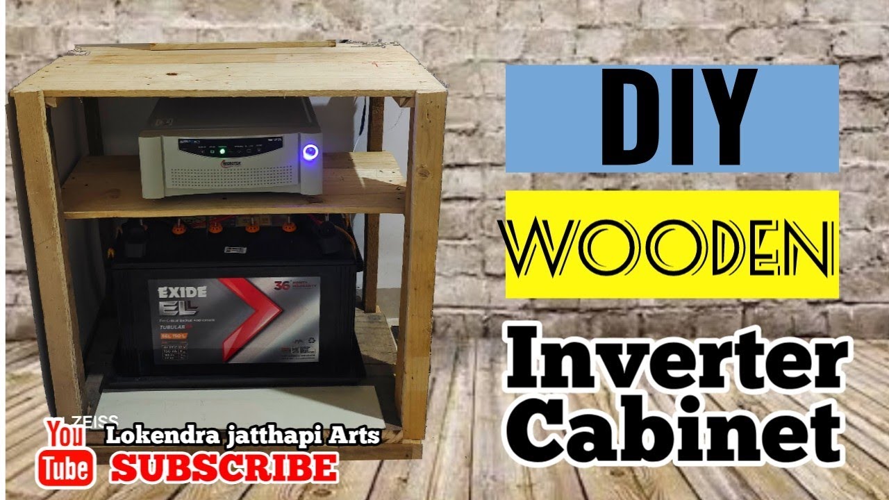 Homemade wooden inverter Cabinet box #diy #woodenbatterybox - YouTube