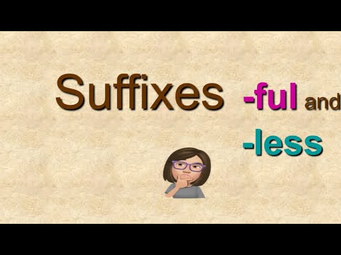ADJECTIVES ENDING IN -FUL OR -LESS. DIFFERENCES - YouTube