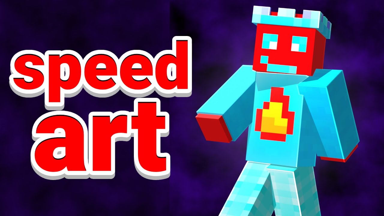 Speedart - minecraft logo - for me - YouTube