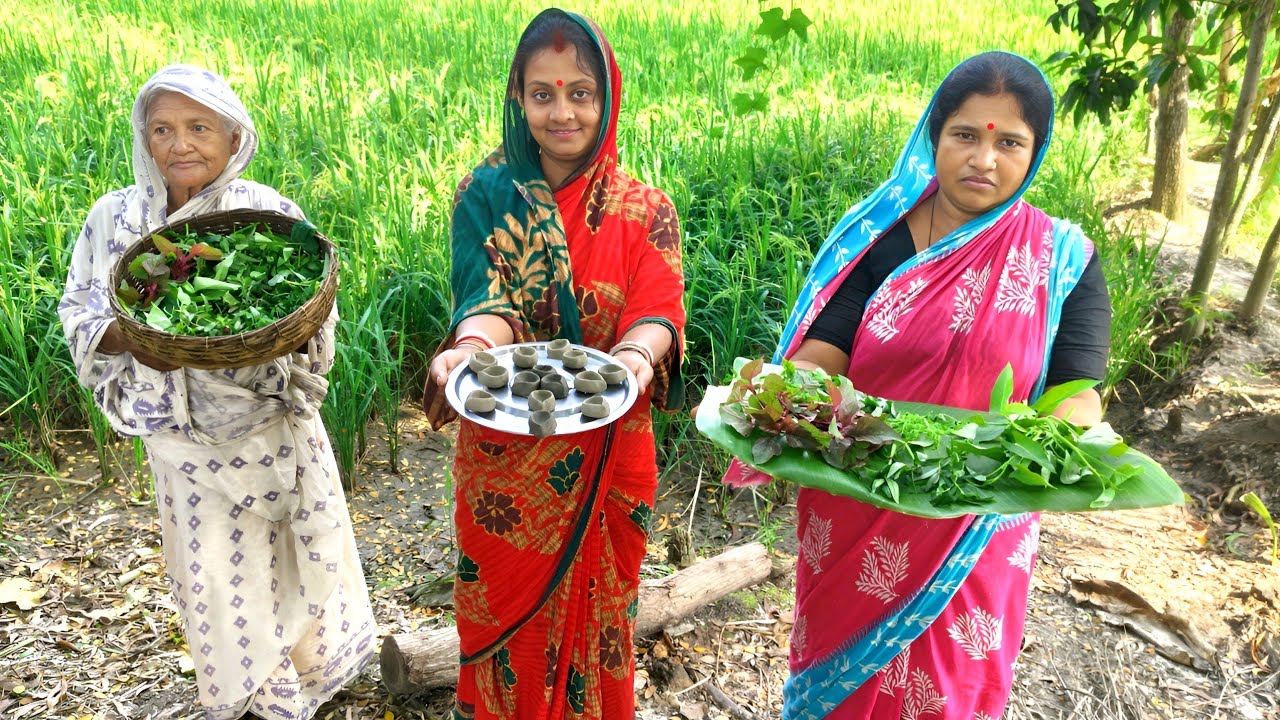 ভূতচতুর্দশী স্পেশাল সেরা স্বাদে নিরামিষ চোদ্দো শাকের রেসিপি। Choddo ...