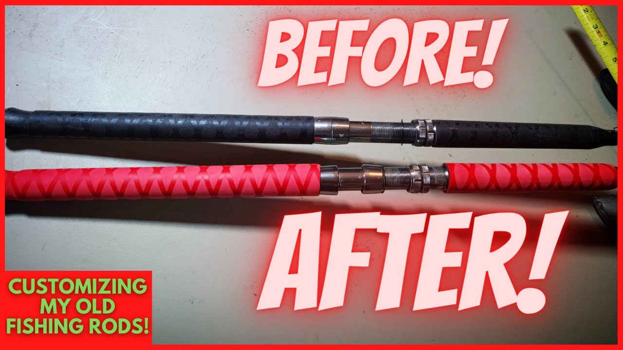 HOW TO CUSTOMIZE FISHING ROD GRIPS!! - YouTube