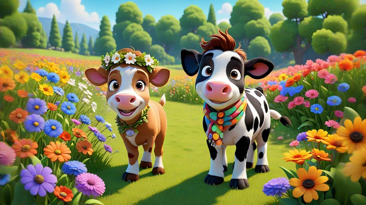 Five Tiny Cows Know Hot and Cold | Fun Learning Song for Kids | Nursery ...